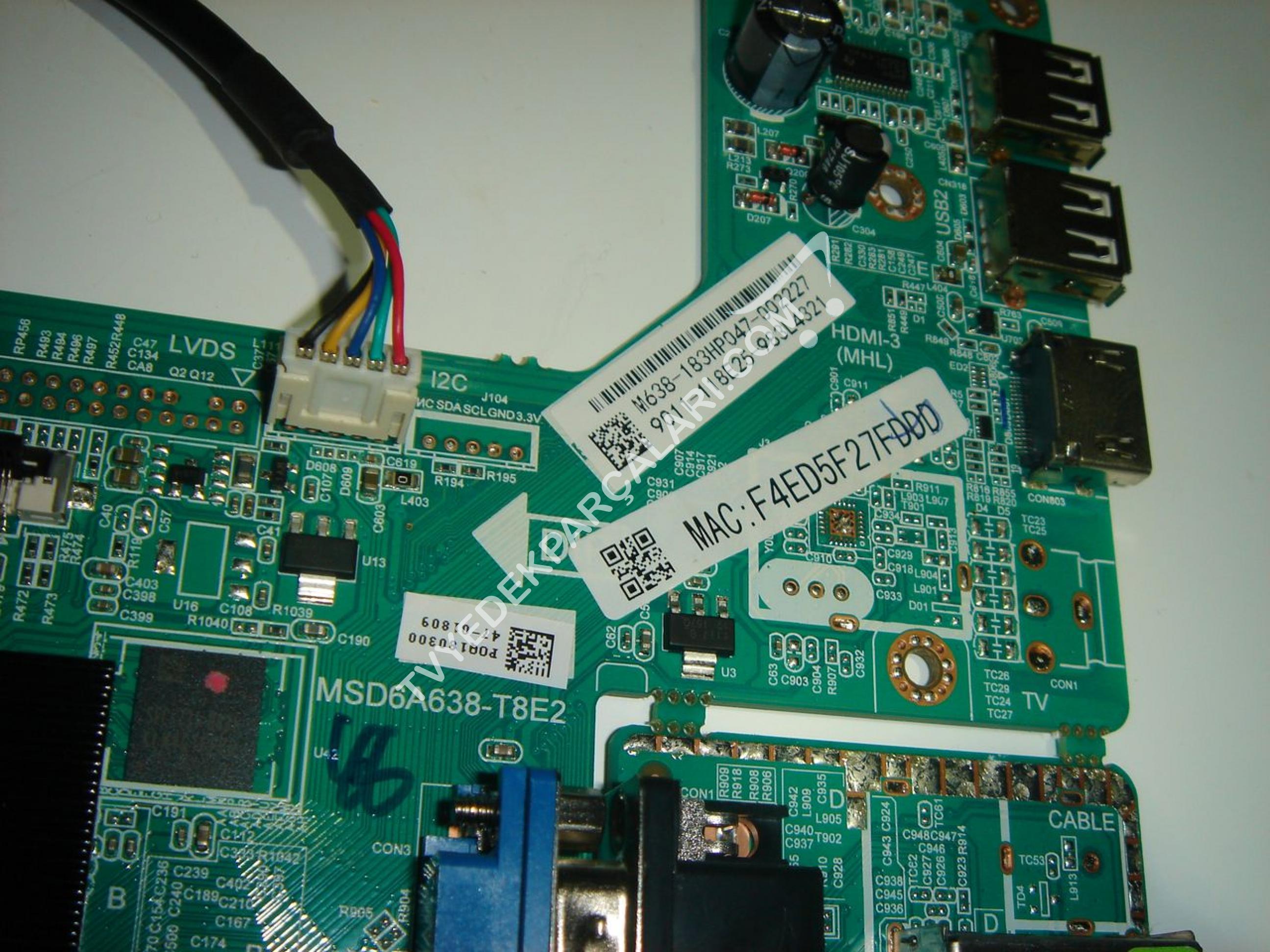 MSD6A638-TBE2 , TOSHİBA 55U7750EE ANAKART MAİN BOARD Tv Parcasi - LED ...