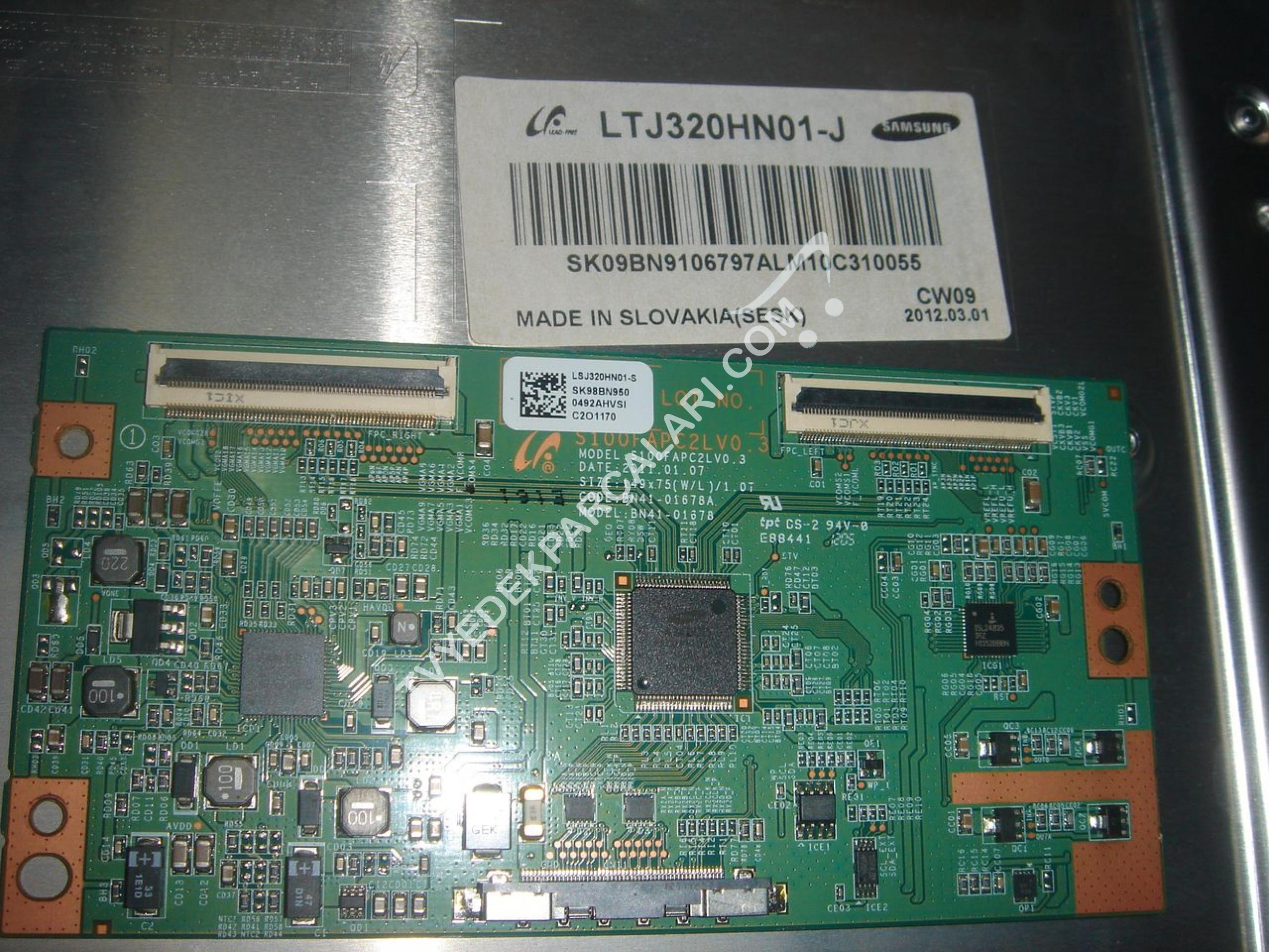 UE32D5000PW T CON BOARD , LSJ320HN01-S , S100FAPC2LV0.3 , BN41-01678 ...